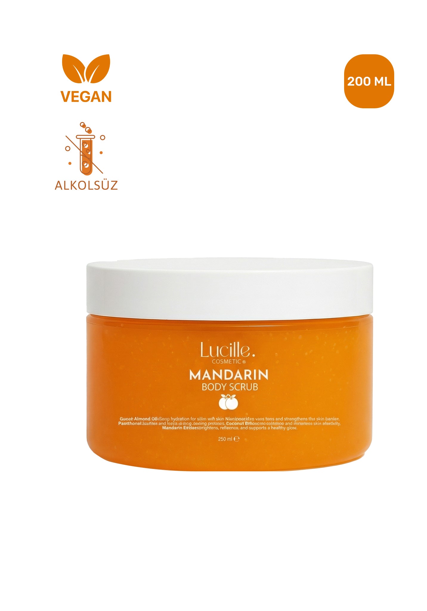 Mandarin Flavored Purifying Body Scrub (with Sugar Granules) Moisturiz ...